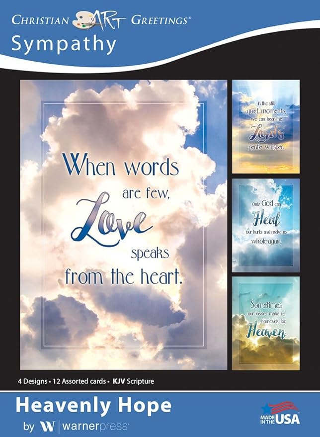 Amazon.com : Heavenly Hope - Sympathy Greeting Cards - KJV Scripture ...