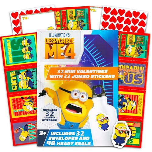 Paper Magic Despicable Me Valentines Day Cards for Kids Toddlers - 27 ...