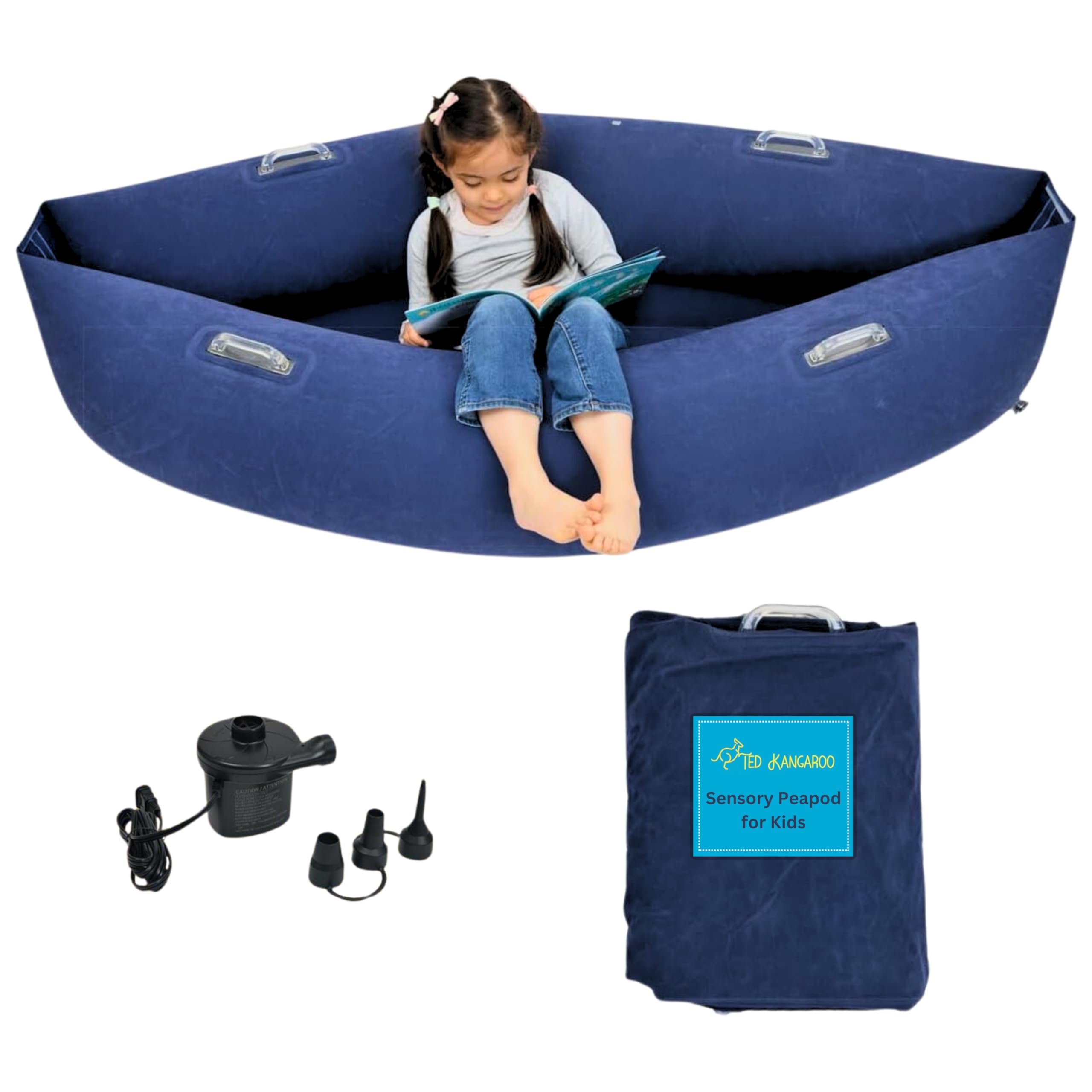 Sensory Chair for Kids — Inflatable Peapod for Children, Includes ...