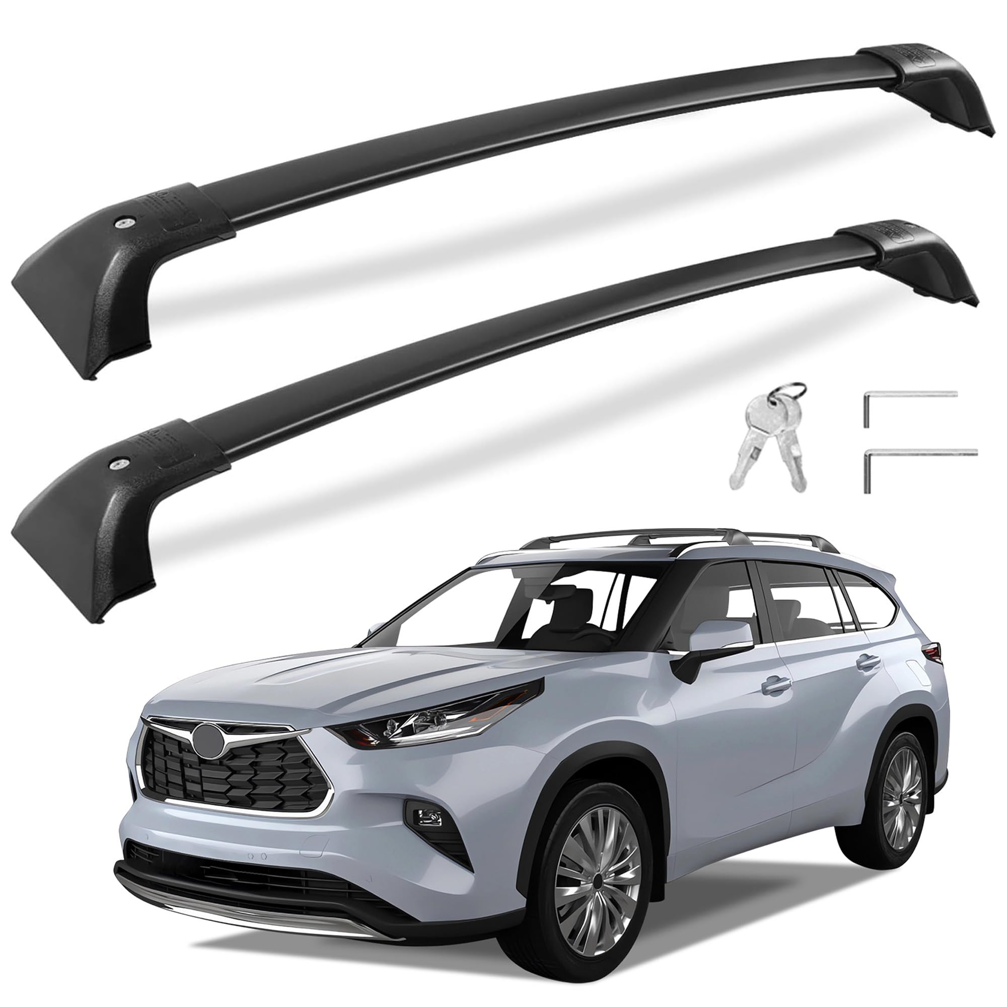 HOPE YOU READY 260lbs Roof Rack Cross Bars Fit for Toyota Highlander ...
