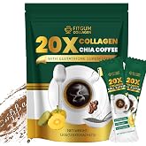 Amazon.com : FIT GUM 20X Collagen Chia Coffee - 11 in 1 Coffee Mix (10 ...