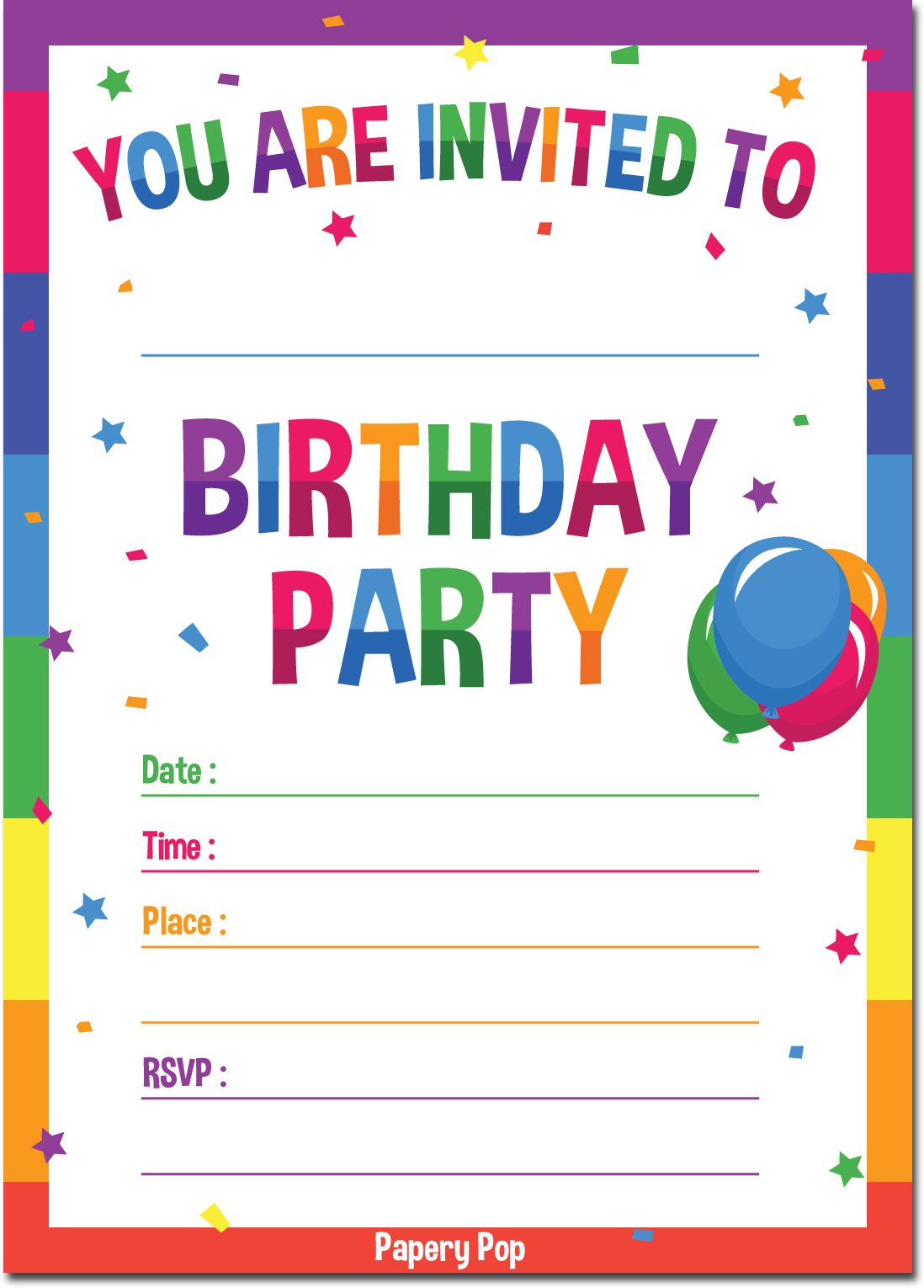 Galleon Birthday Invitations With Envelopes 15 Count Kids 