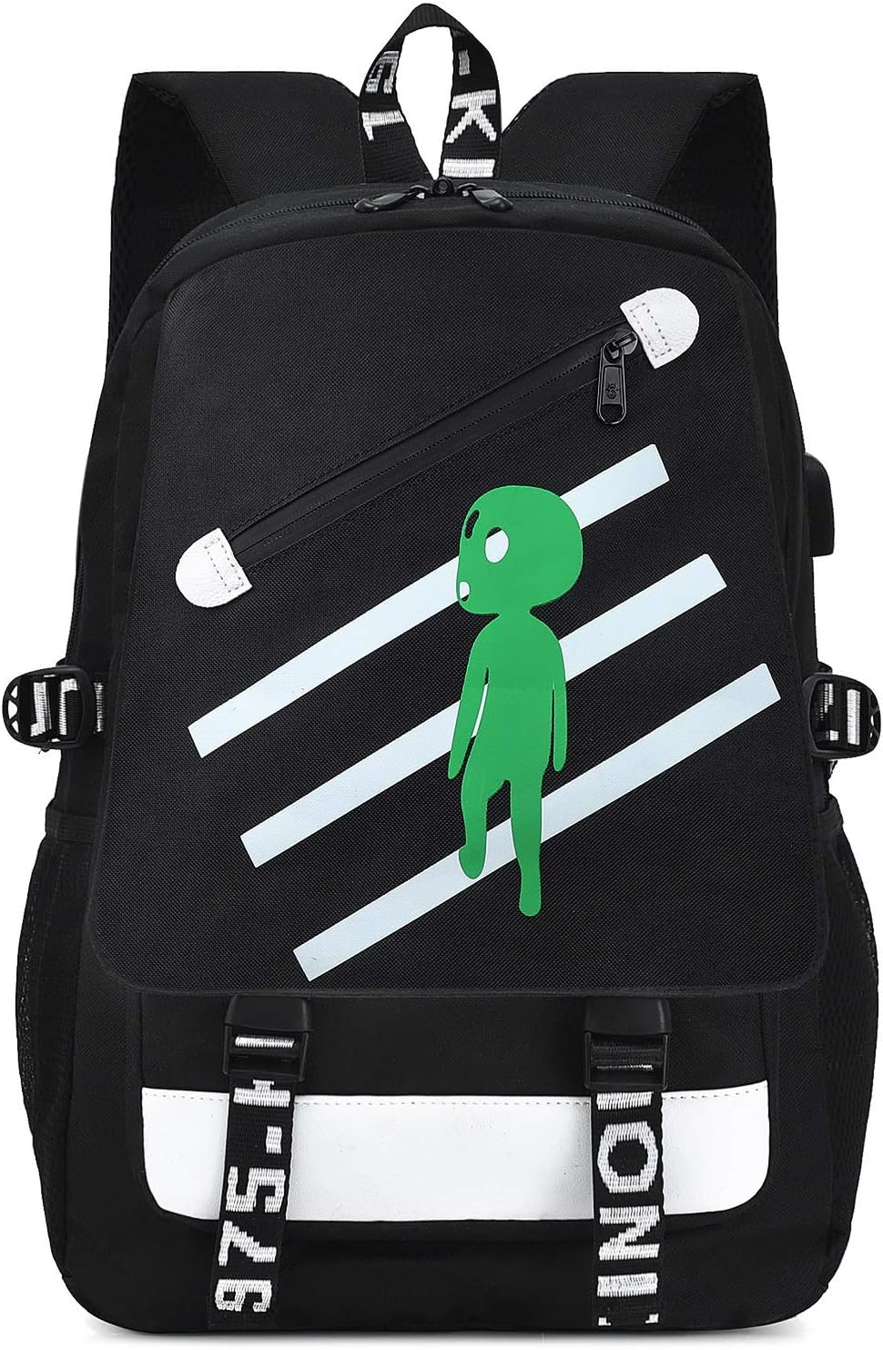 Anime Laptop Backpack for Boys, Alien School Bags Bookbags for Teen ...