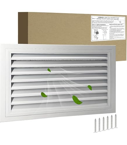 Covers Exterior Builders Edge Kit - White Louver With Insect Screen ...