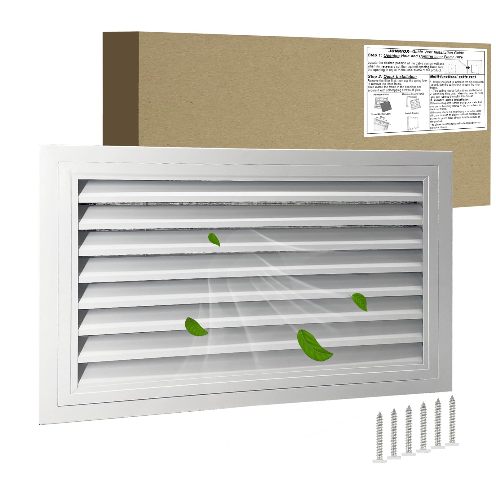 24"*16" Gable Vent,Aluminum Alloy Wall Vent Shed Vents,with Removable ...