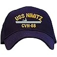 Amazon.com: USS Nimitz CVN-68 Baseball Cap. Navy Blue. Made in USA ...