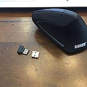 Anker 2.4G Wireless Vertical Ergonomic Optical Mouse, 800 / 1200 /1600 ...