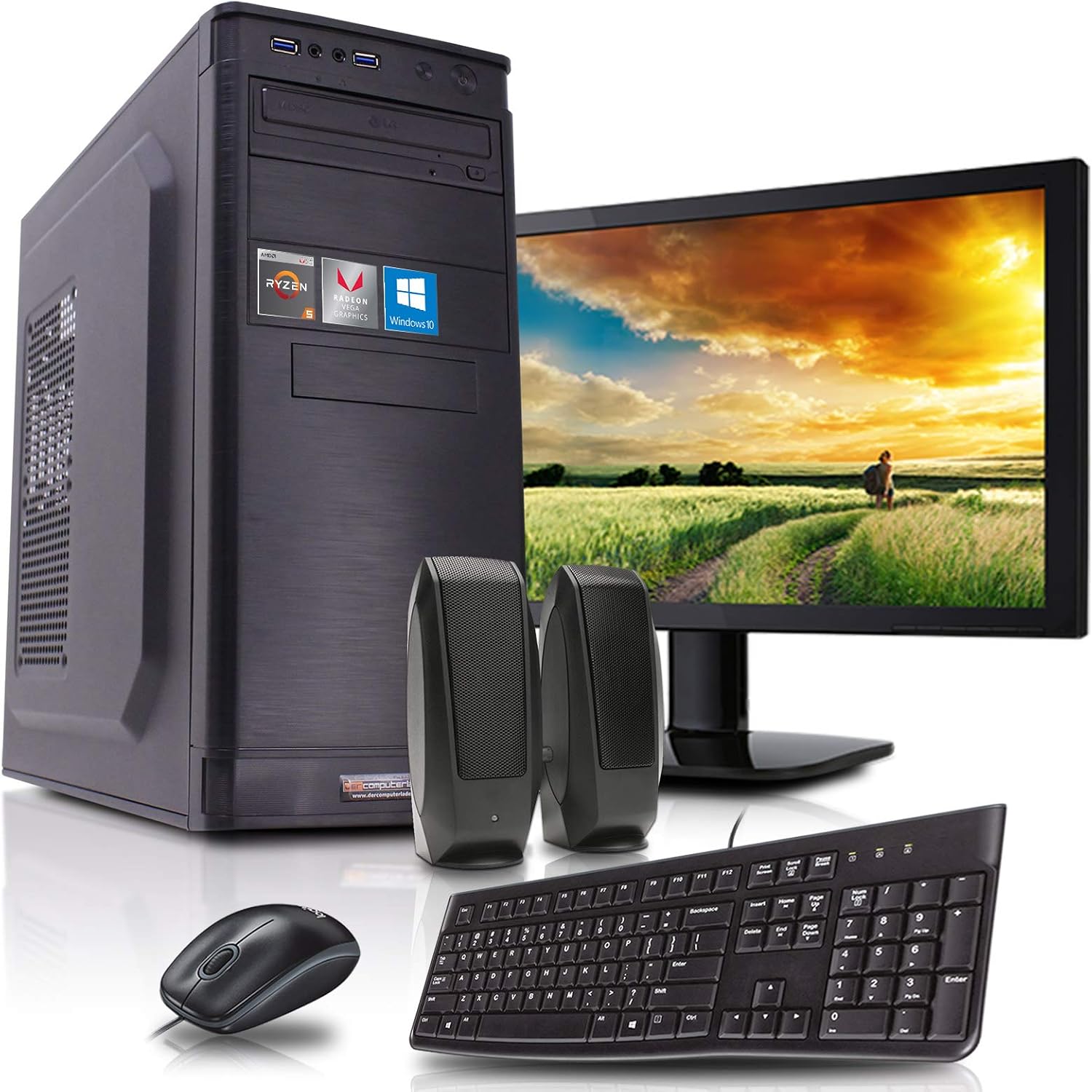 Dcl24 de Office Komplett PC Set AMD Ryzen 5 3400G Amazon de Computer