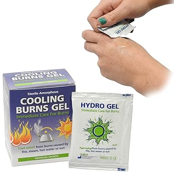 Box of 6 Burns Cooling Catering Instant Relief Sterile Hydro Gel ...