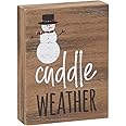 Amazon.com: Collins Festive Wood Grain Block Sign (Cuddle Weather ...