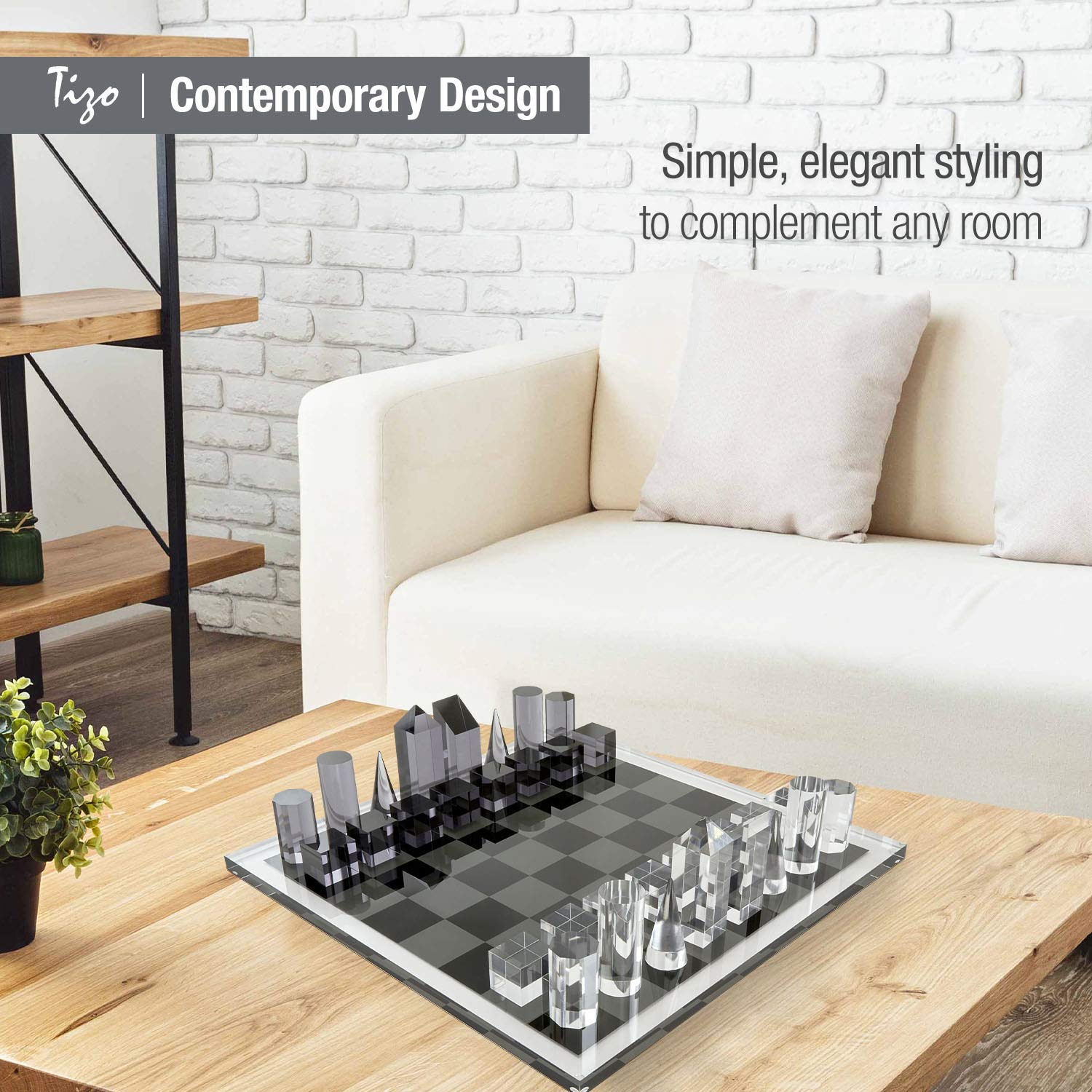Mua TIZO Design Elegant 17” Lucite Chess Set, Designer Lucite & Acrylic ...