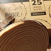 Amazon.com: Arteza Natural Wood Slices, 25 Pieces, 3.5-4 Inch Diameter ...