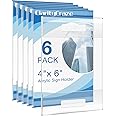 Amazon.com : ClarityCraze 6 Pack Acrylic Wall Sign Holder, 4"x6" Wall Mount Clear Plastic Sign ...