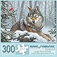 Amazon.com: Bits and Pieces - Winter Friends 300 Piece Jigsaw Puzzles ...