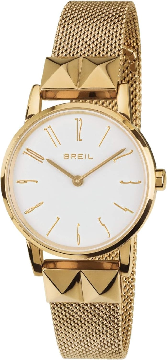 Watch BREIL Woman Rockers dial White e Bracelet in Steel Gold, Movement ...