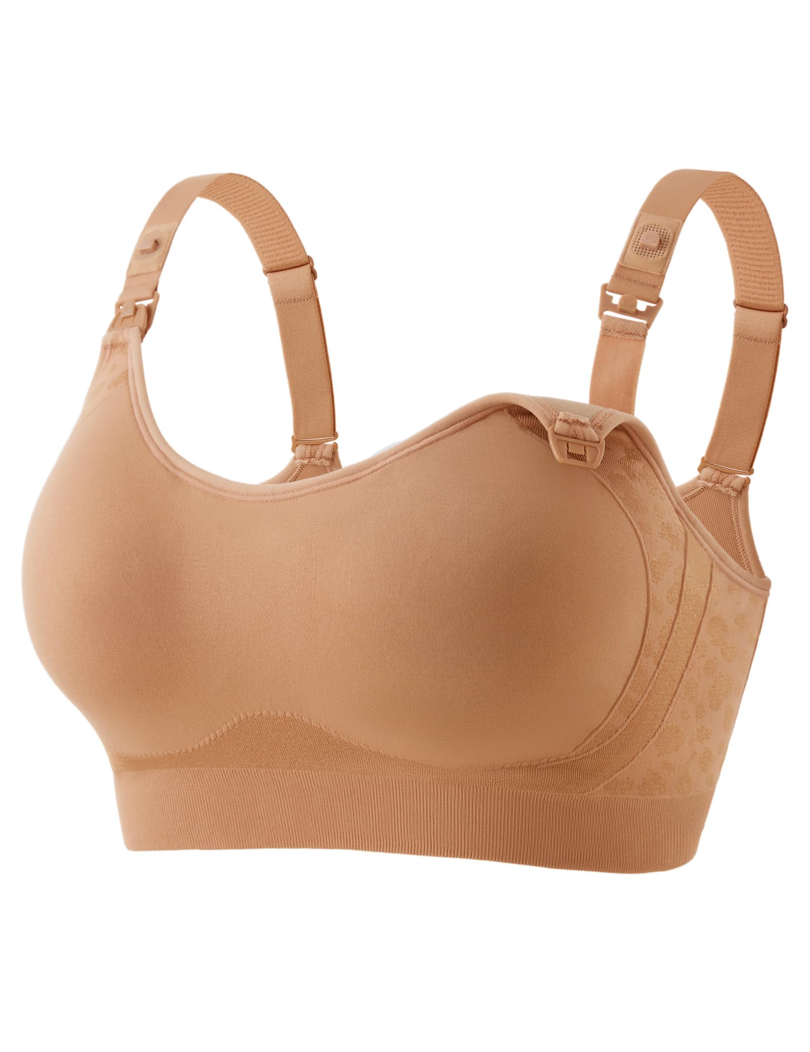 HOFISH Nursing Bra for Breastfeeding with Fixed Pad, TwinClips Wearable ...