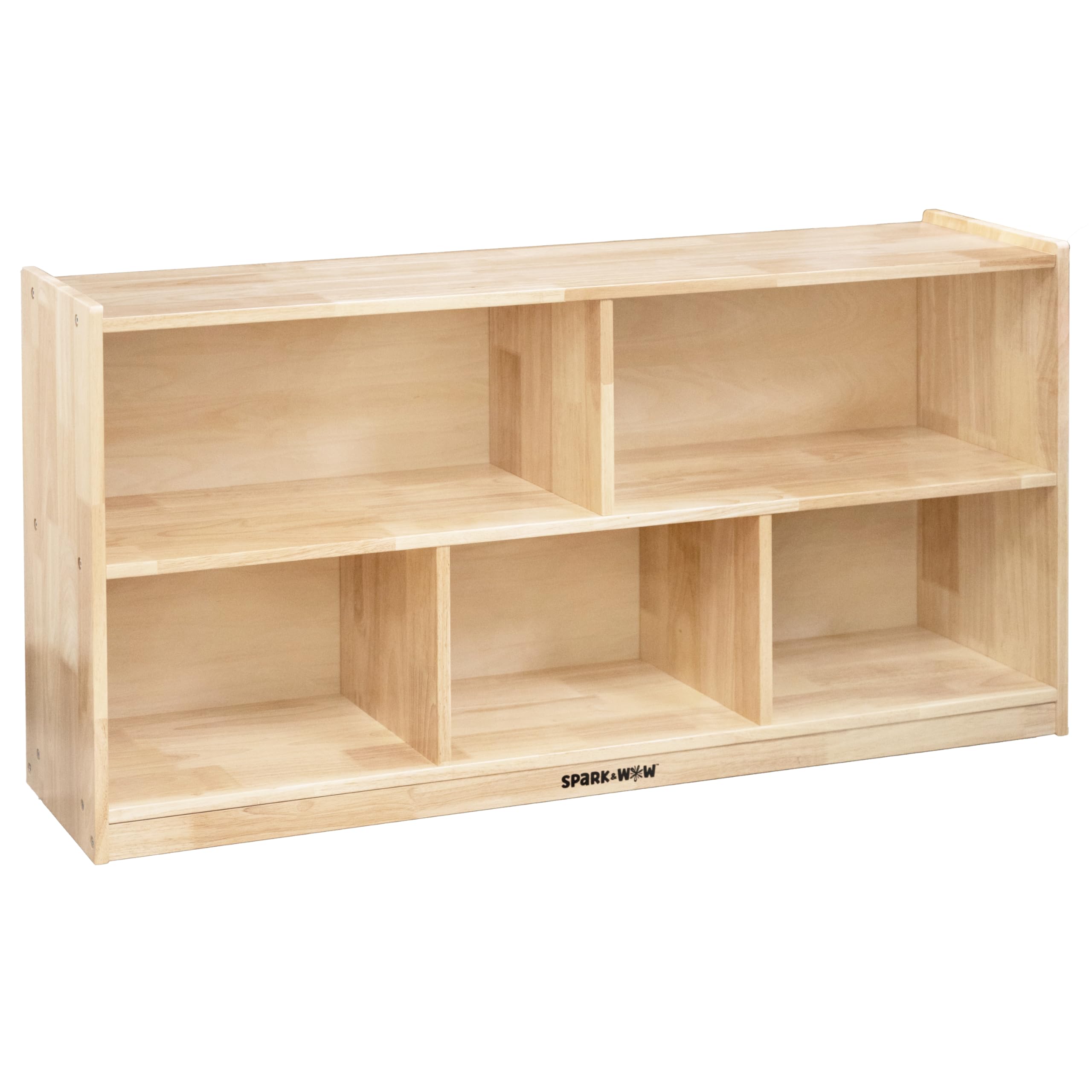 SPARK & WOW 5-Compartment Solid Wood Storage Cabinet - Toy Shelf ...