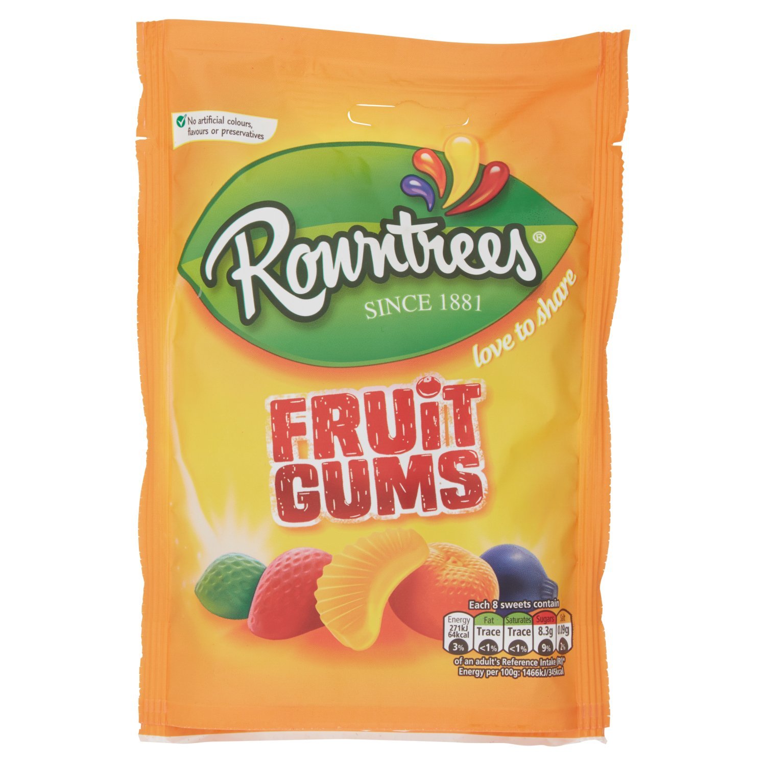 Rowntree's Fruit Gums Sweets Sharing Bag, 150 g, Pack of 8: Amazon.co ...