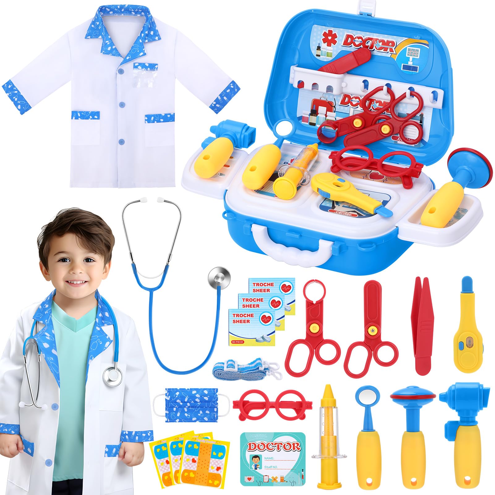 Mua Kids Doctor Kit for Girls, Pink Doctors kit for Kids 22 Pieces ...