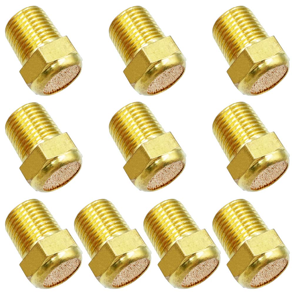 Tailonz Pneumatic BM-18 Sintered Bronze Exhaust Muffler 1/8 Inch NPT ...