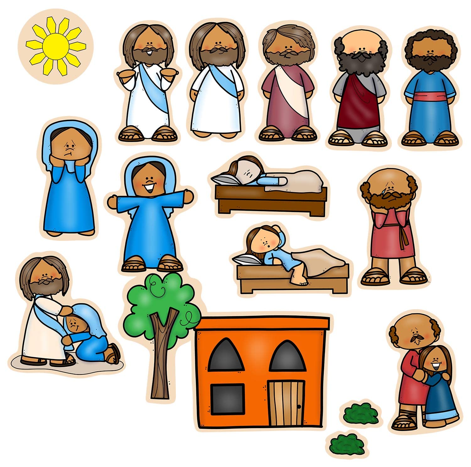 Jesus Heals A Sick Woman & Raises Jairus' Daughter Felt Figures for ...