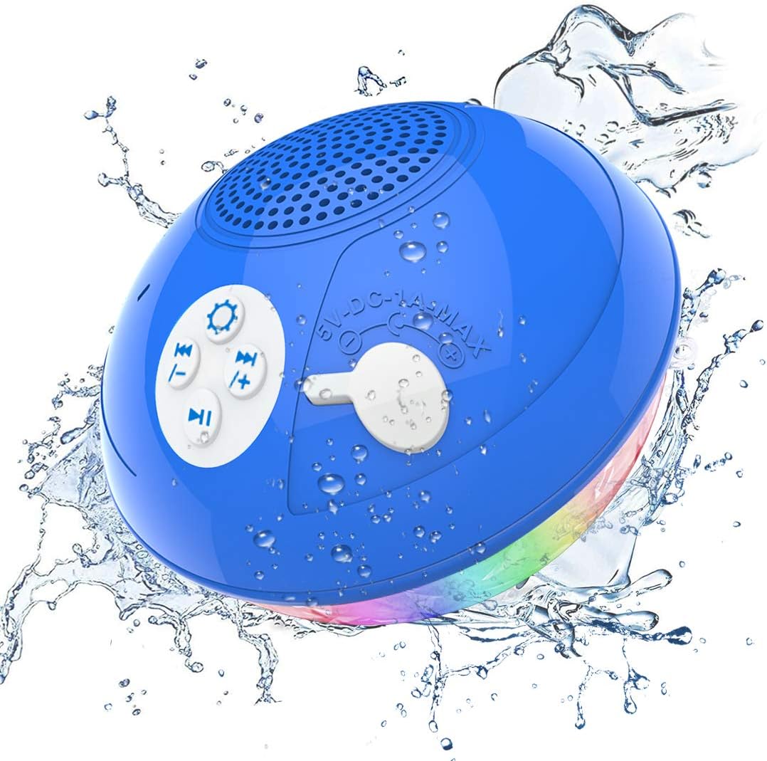 KingSom Portable Bluetooth Speakers with Colorful Lights,IPX7 ...