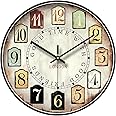 Amazon.com: MOVEBEST Retro Glass Wall Clock, Fashionable and Retro ...