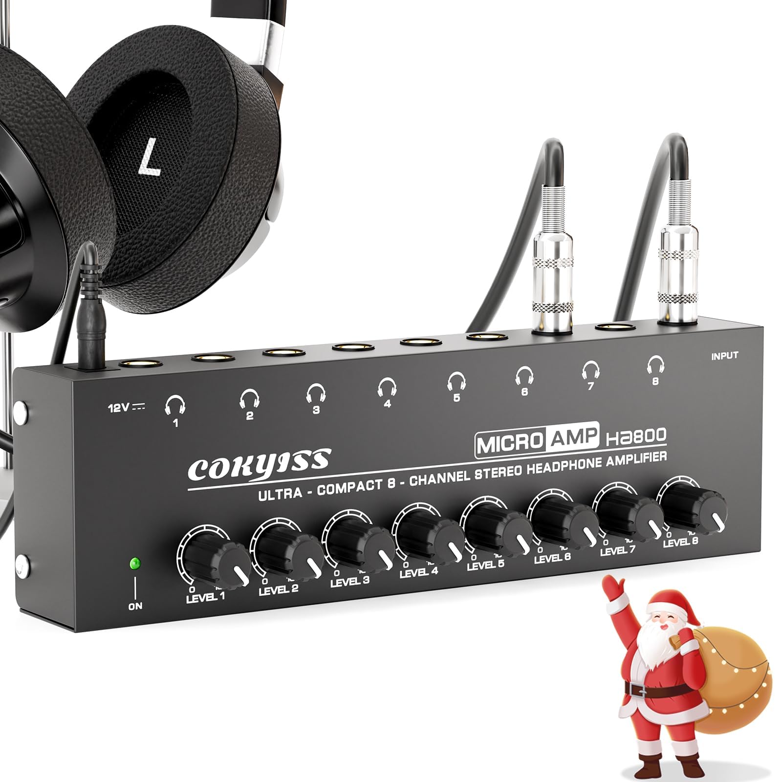 COKYISS ?Headphone Amplifier, 8-Channel Stereo Headphone Audio Amp ...