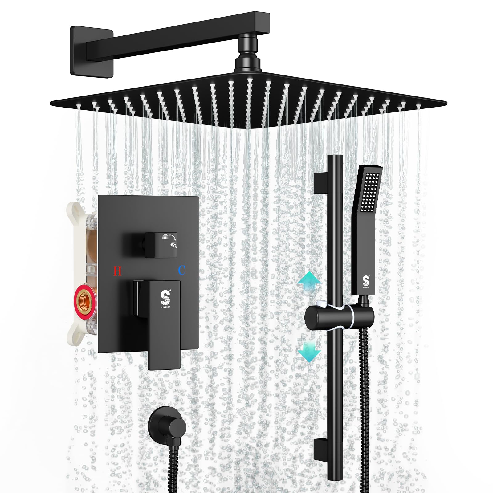 Mua SR SUN RISE 10 Inch Slide Bar Shower Faucet Luxury High Pressure ...