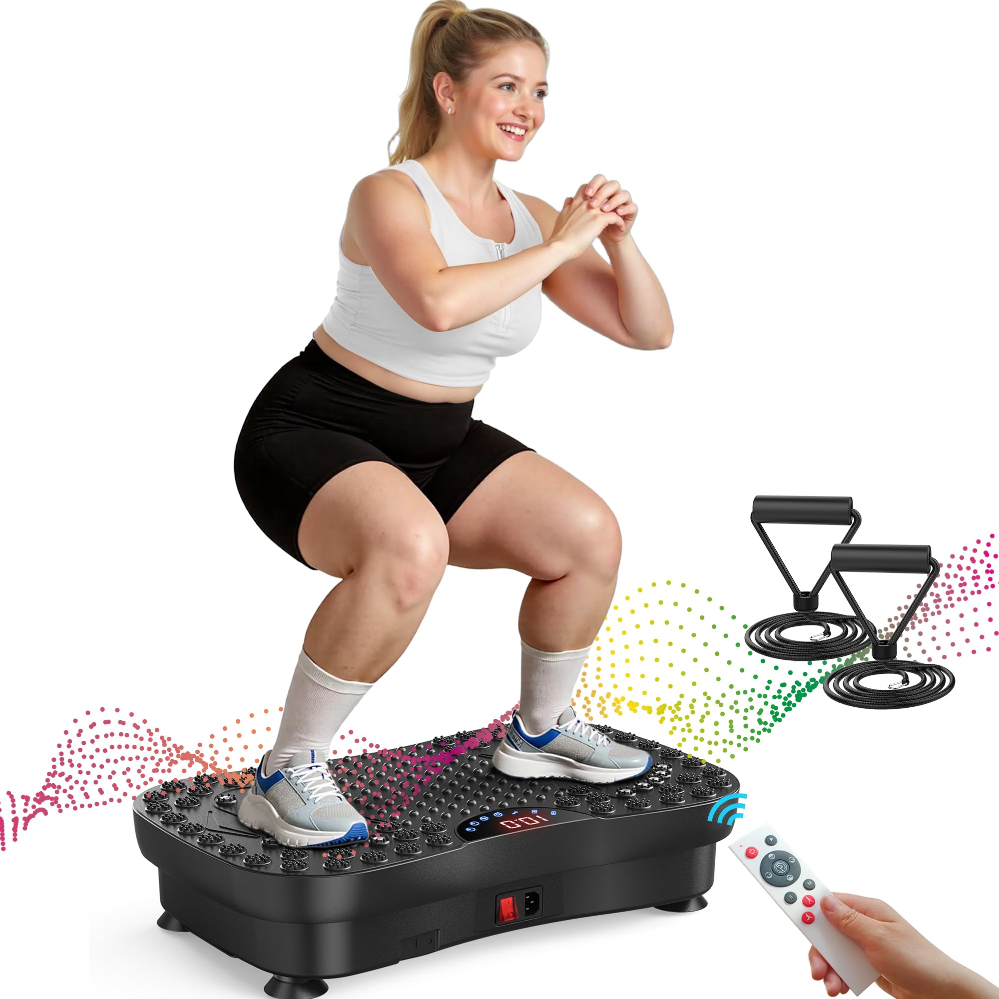AXV Vibration Plate Fitness Platform Exercise Machine Vibrating ...