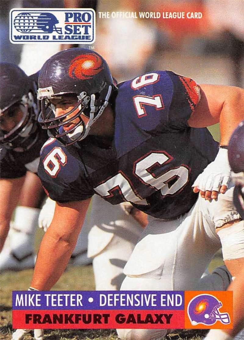 Amazon.com: 1991 Pro Set WLAF Inserts Football Card #11 Mike Teeter ...