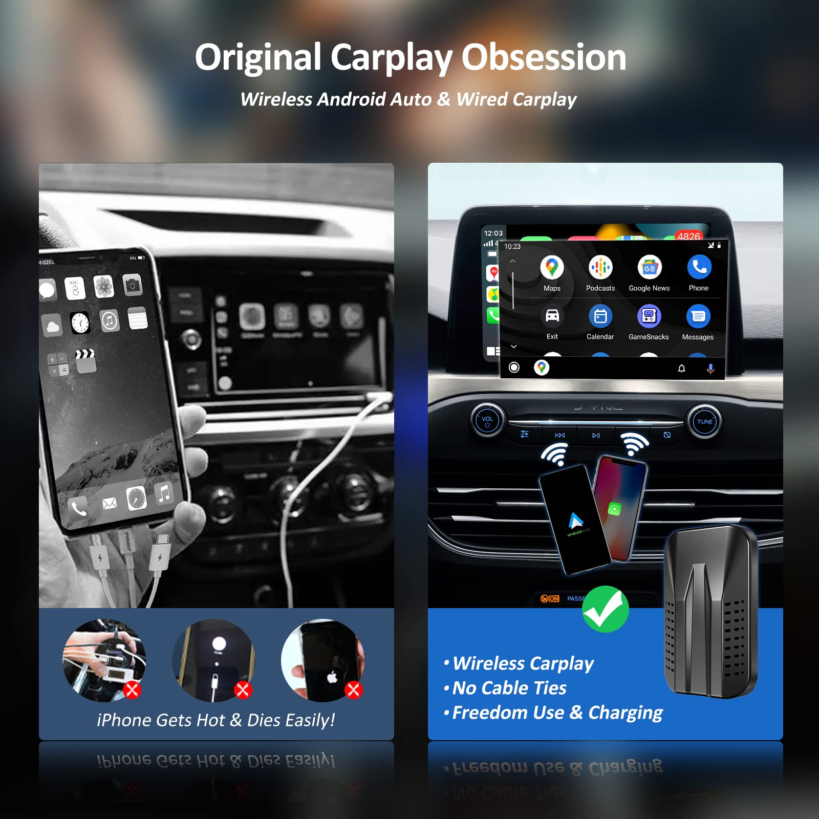 Mua LERANDA Wireless Carplay Adapter Android 11 & Wireless Carplay ...