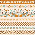 Amazon.com: Whaline 82Ft Retro Groovy 70s Bulletin Board Borders Boho ...