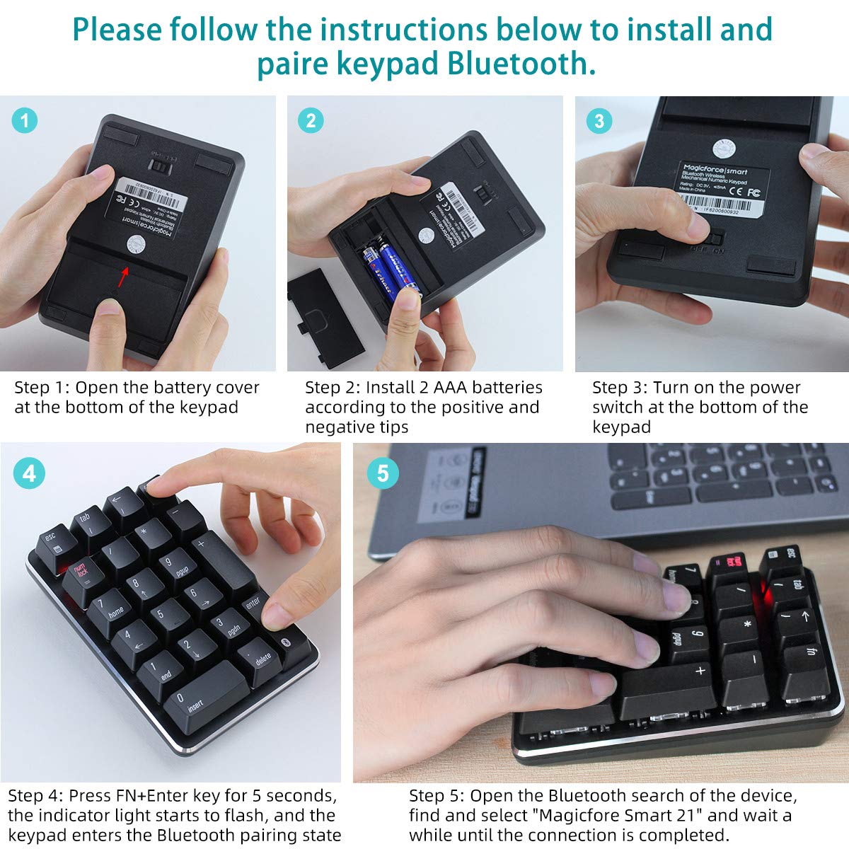 Mua Qisan Mechanical Numeric Keypad Wireless Bluetooth Keypad GATERON ...