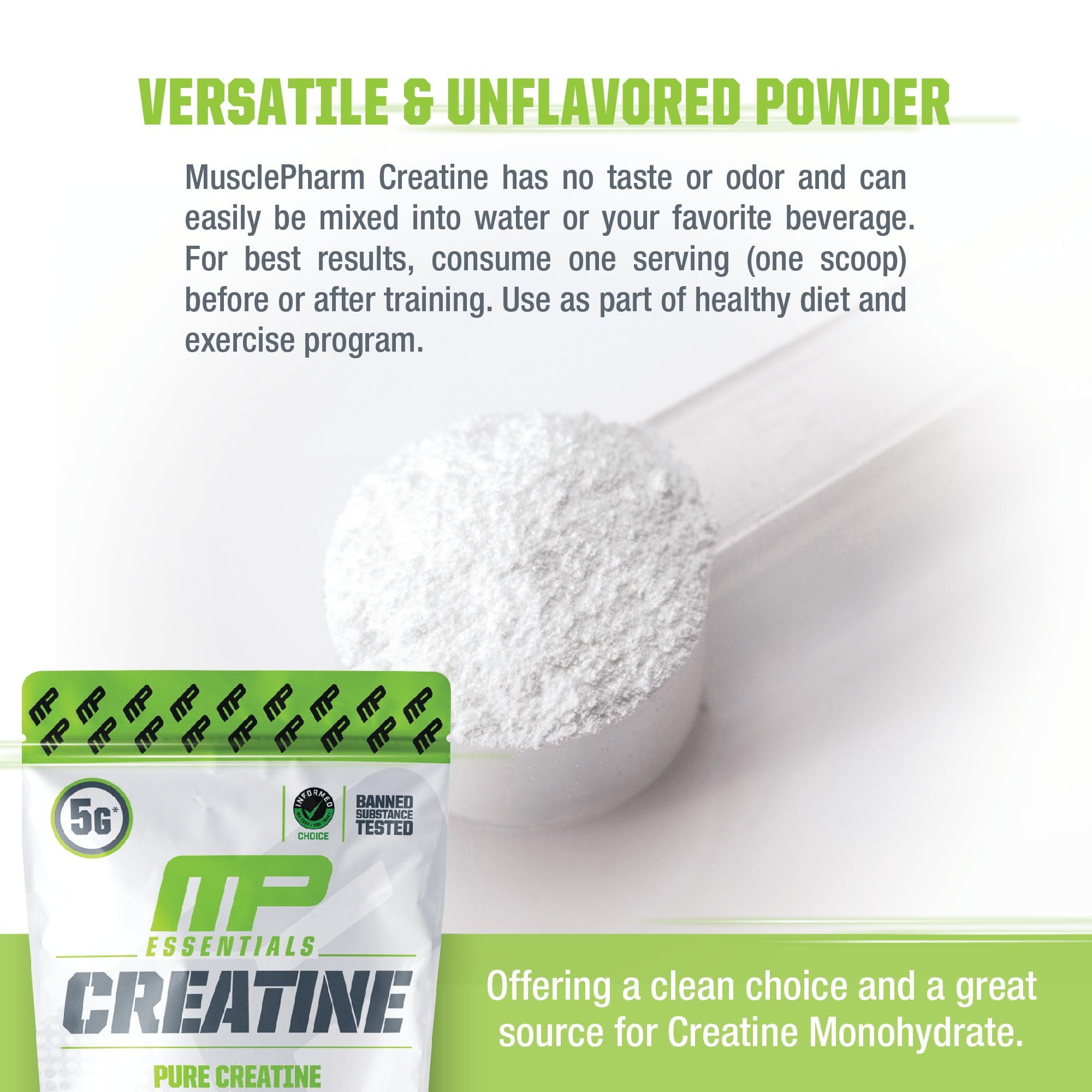 Mua MusclePharm Essentials Creatine Monohydrate Powder, Pre Workout Muscle Builder & Post ...