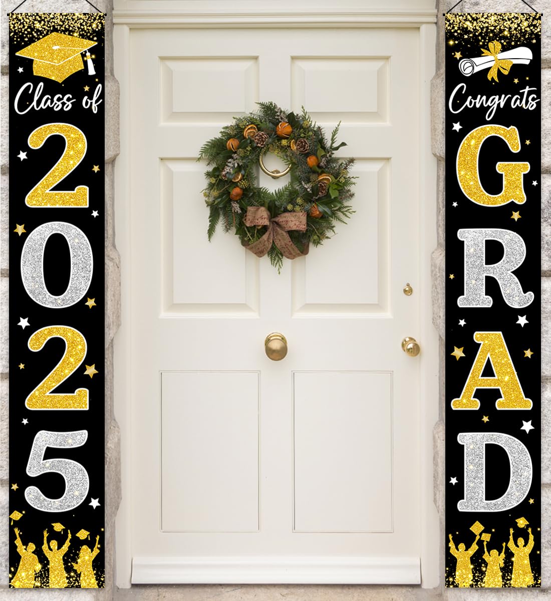 2025 Graduation Decorations-Class of 2025 Porch Sign Banner,Congrats ...