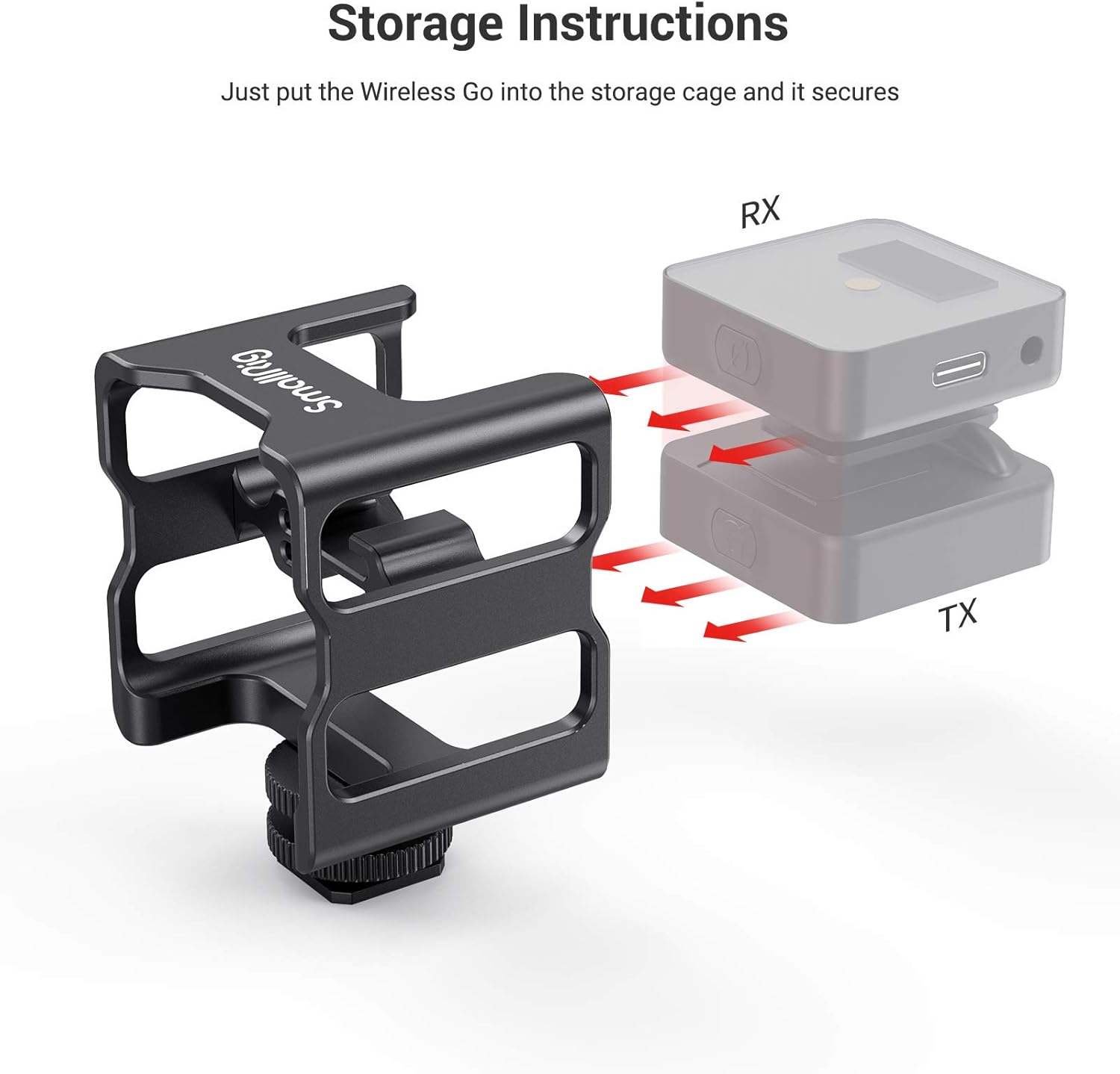 SMALLRIG Storage Cage for Rode Wireless Go Transmitter and Receiver ...