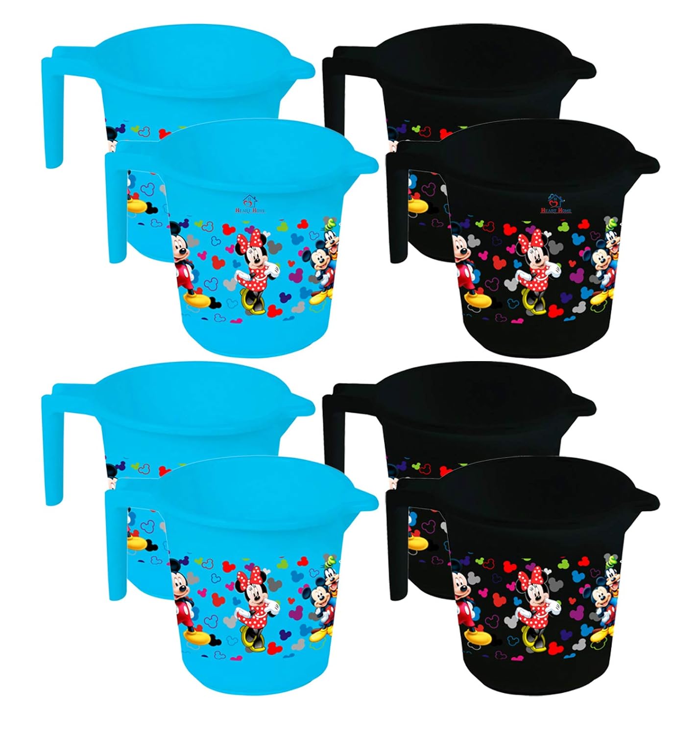Heart Home Disney Team Mickey Print Plastic Bathing Mugs for Bathroom ...