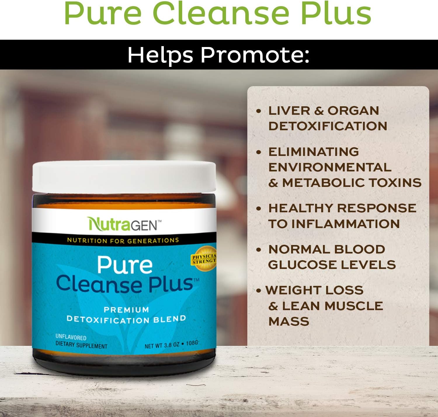 Nutragen - Pure Cleanse Plus, Detox, Cleanse (Unflavored, 3.8 oz ...