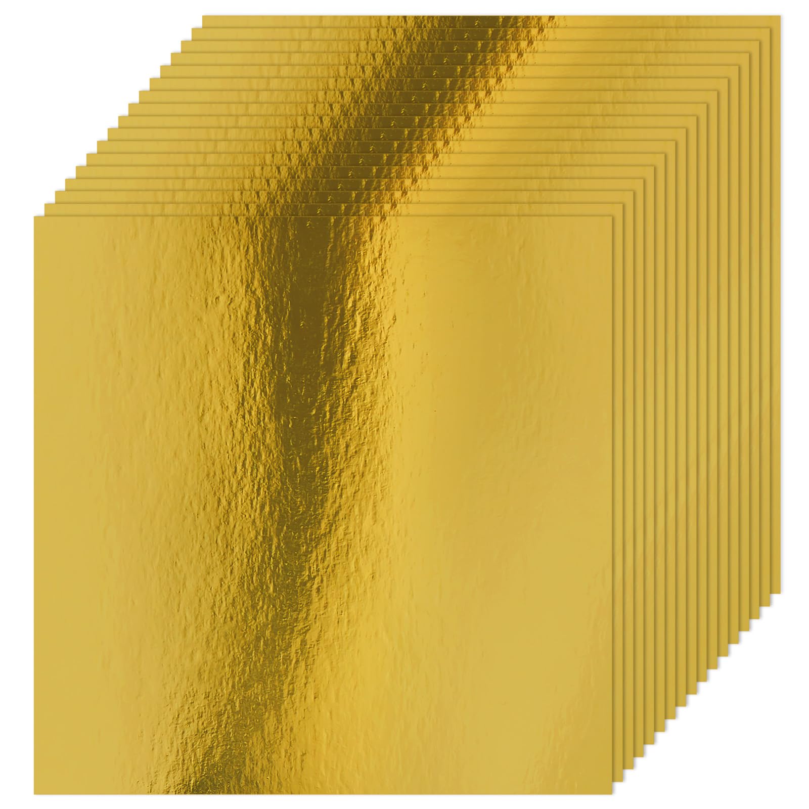 Tenceur 50 Sheets Gold Cardstock Shimmer Metallic Paper 12 x 12 Foil ...