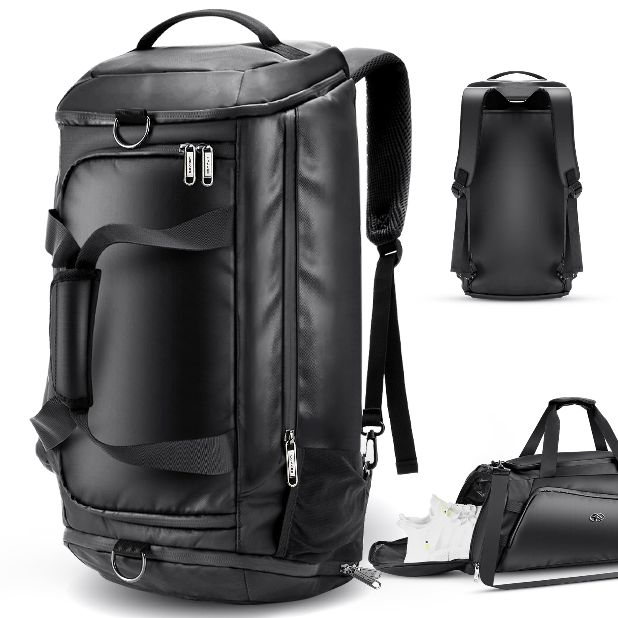 LOKASS Gym Bag for Men/Women-Duffle Sports Bag with Shoe Compartment ...