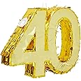 Amazon.com: Sparkle and Bash Gold Foil Number 40 Pinata for 40th ...