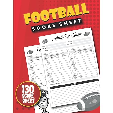 Mua Football Score Sheets : Score Keeping Book For Football Players ...