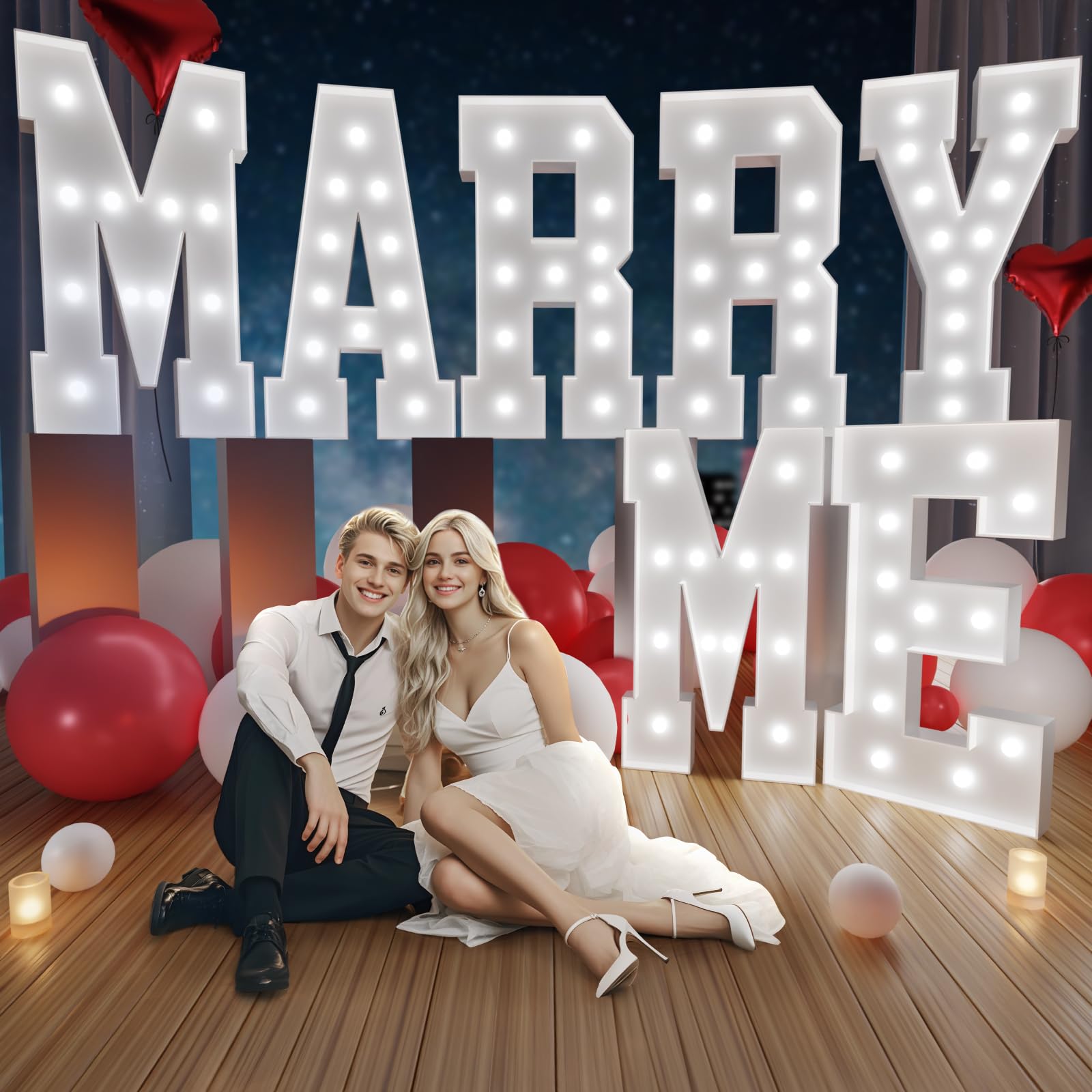 Marry Me Light Up Letters: Marquee Letters 4 Feet Tall Will You Marry ...