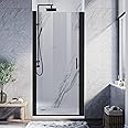 ELEGANT Frameless Pivot Shower Door 34 in. W x 72 in. H Pivot Swing Shower Doors with 3/16 in ...