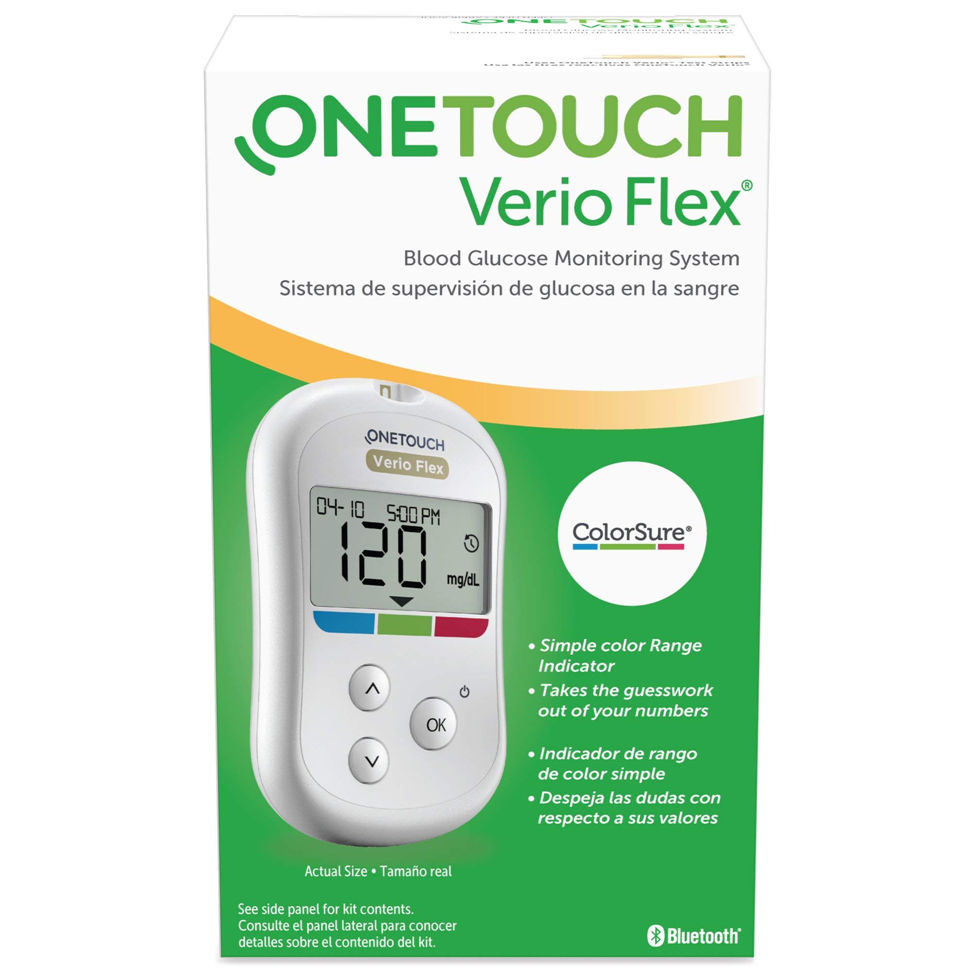 OneTouch Verio Flex Blood Glucose Meter For Sugar Test Kit Includes OneTouch Verio Flex Blood Glucose Meter For Sugar Test Kit Includes