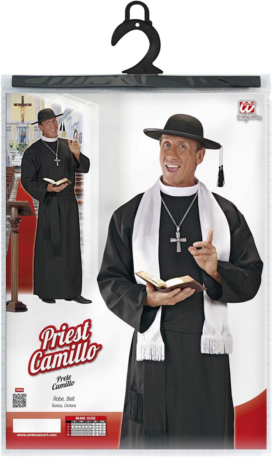 Mens Deluxe Priest Costume Small UK 38/40″ for Father Vicar Fancy Dress ...