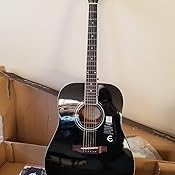 Epiphone DR-100 Acoustic Guitar, Ebony: Amazon.ca: Musical Instruments ...