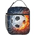 Amazon.com: Soccer Ball Sport Lunch Bag For Boys Girls Reusable Lunch ...