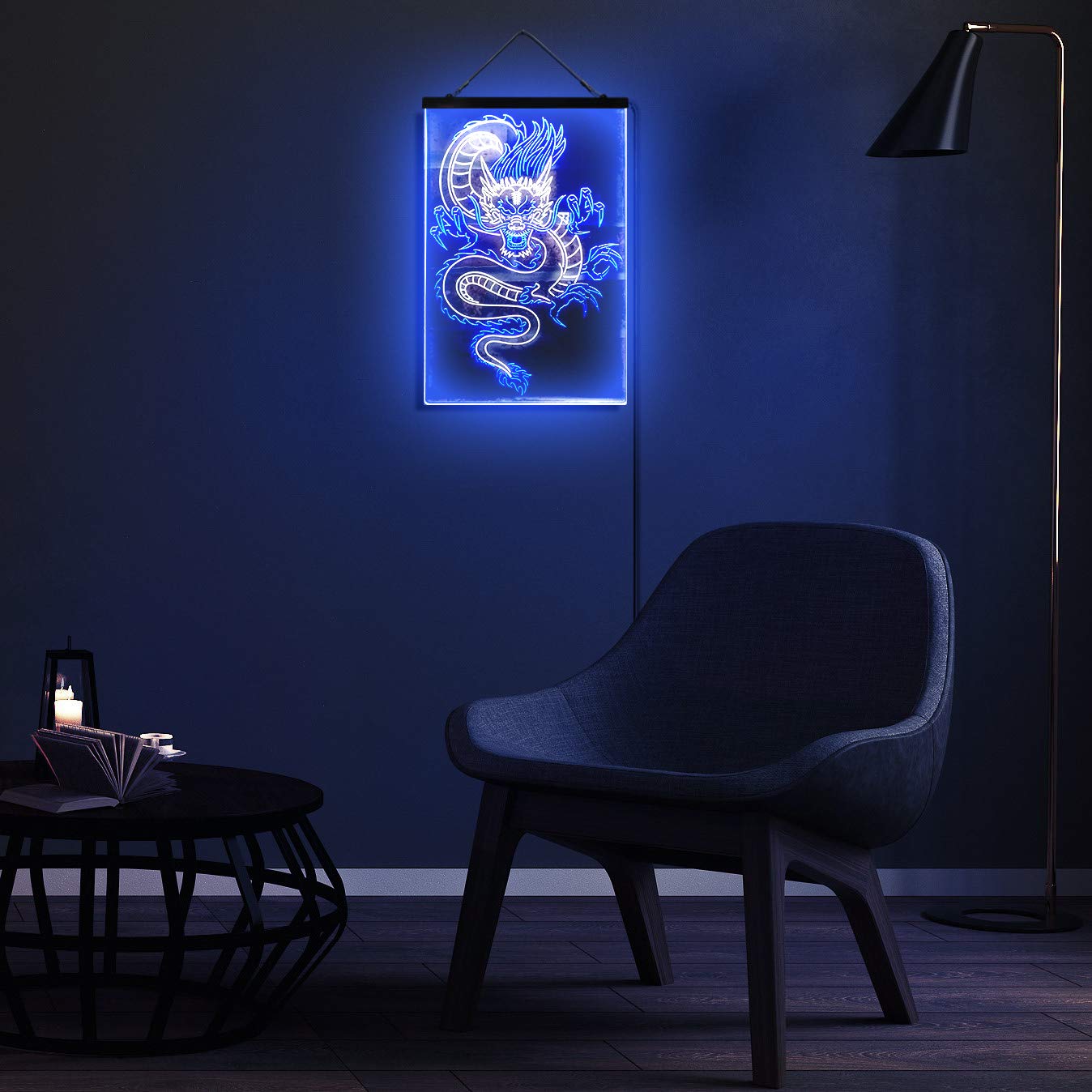 ADVPRO Chinese Dragon Room Display Dual Color LED Neon Sign White ...